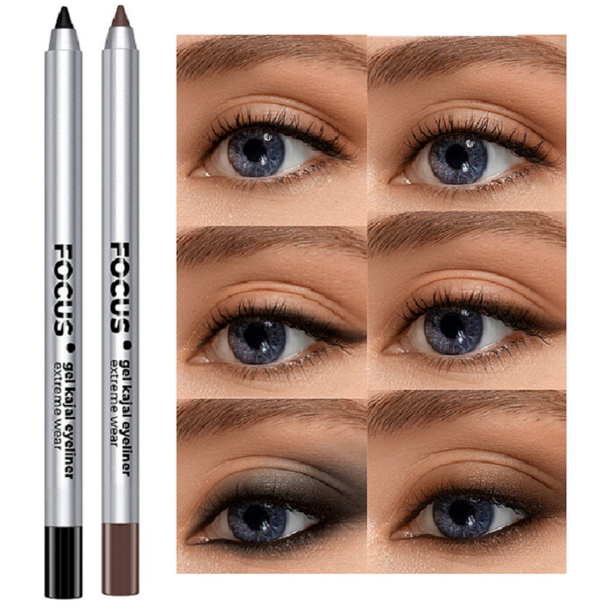 LuxVisage FOCUS EXTREME WEAR GEL EYE PENCIL - 2 Shades – DiffLand