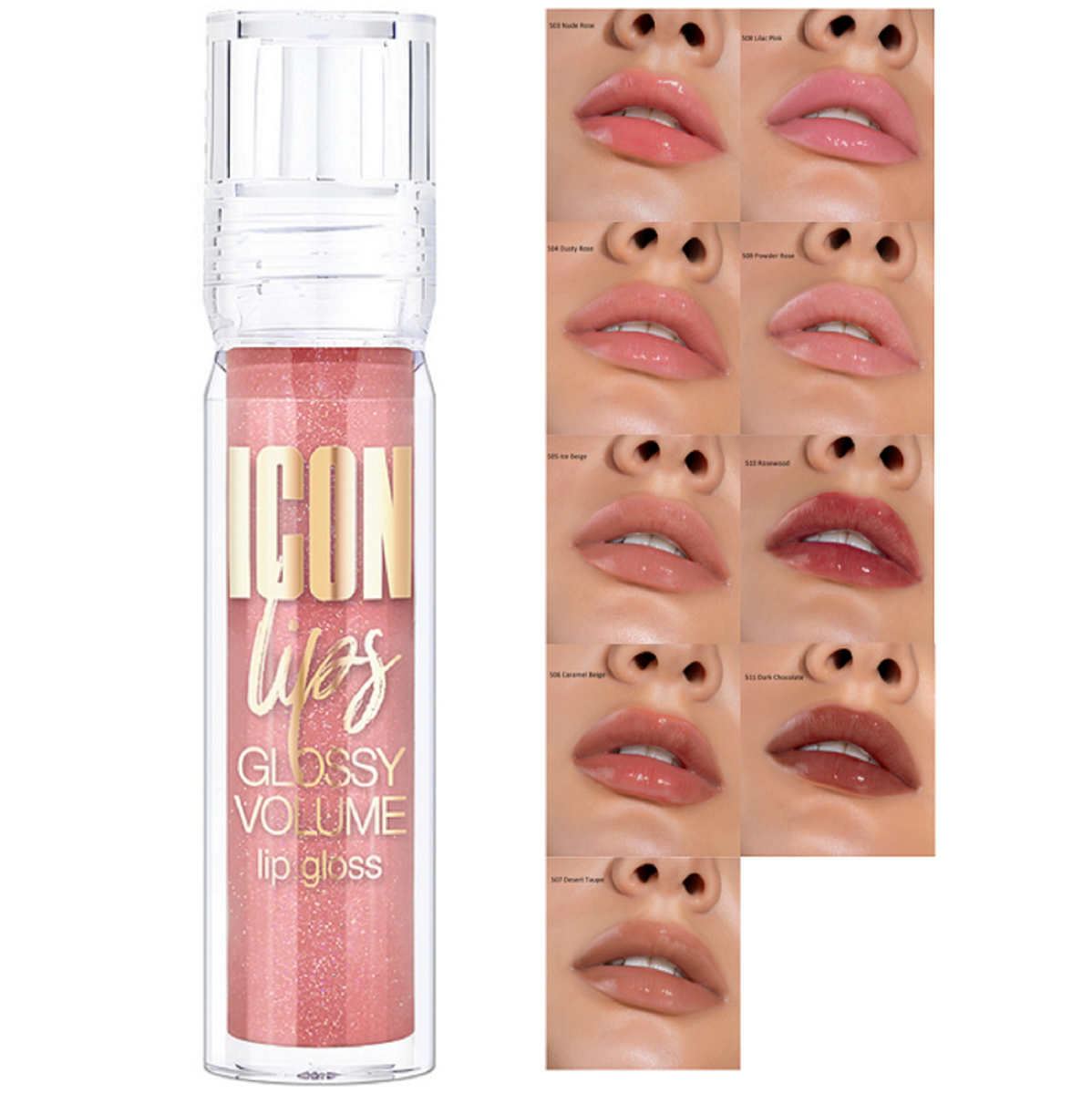 LuxVisage LIP GLOSS WITH VOLUME EFFECT ICON LIPS GLOSSY VOLUME - 11 Sh – DiffLand